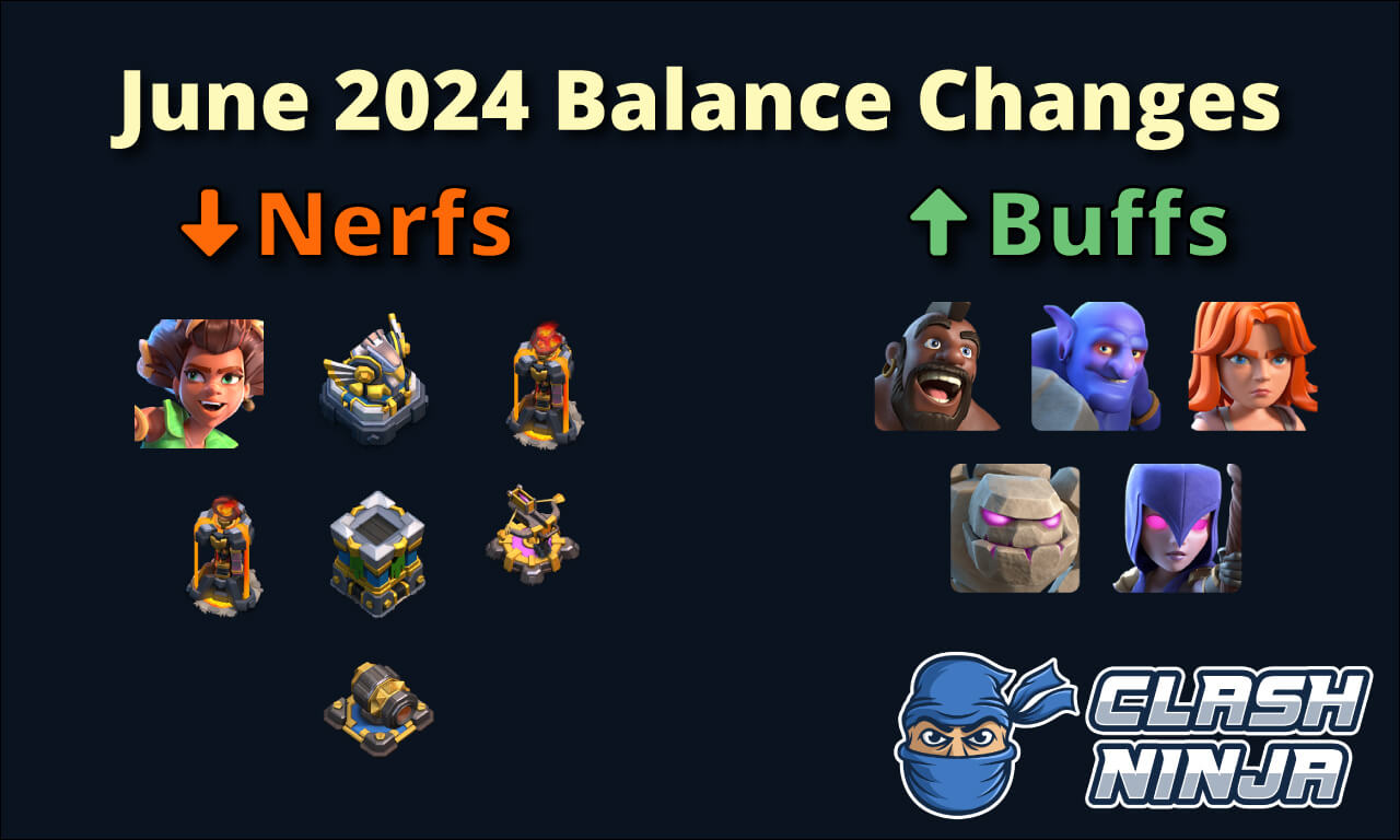Home Village Balance Changes - June 2024 - Clash Ninja
